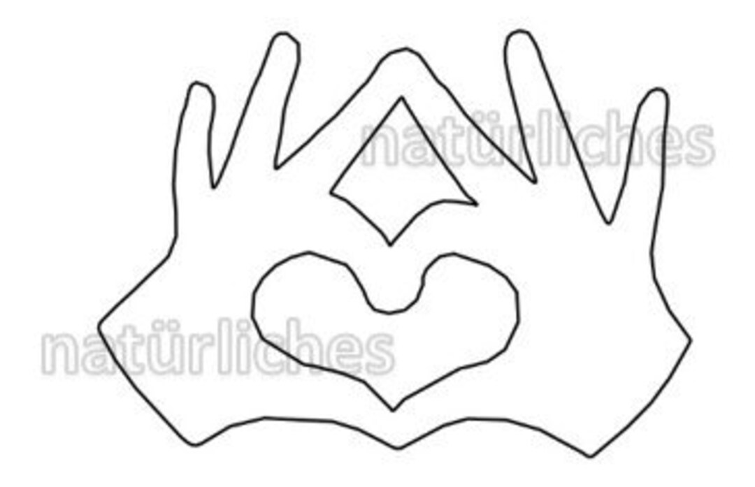 Heart Shaped From Hand / Hands Digital Download for Laser, Plotter SVG ...