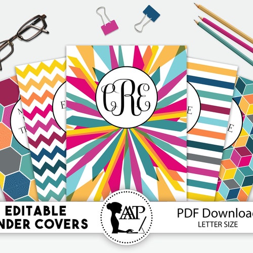 Editable Binder Covers and Spines 3 Ring Notebook Cover - Etsy