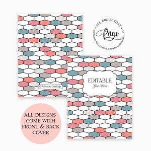 Editable Binder Covers and Spines, 3 Ring Notebook Cover, Editable ...