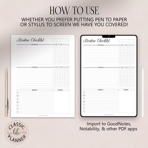 Routine Checklist, Weekly Planner Printable, Morning Evening Routines ...