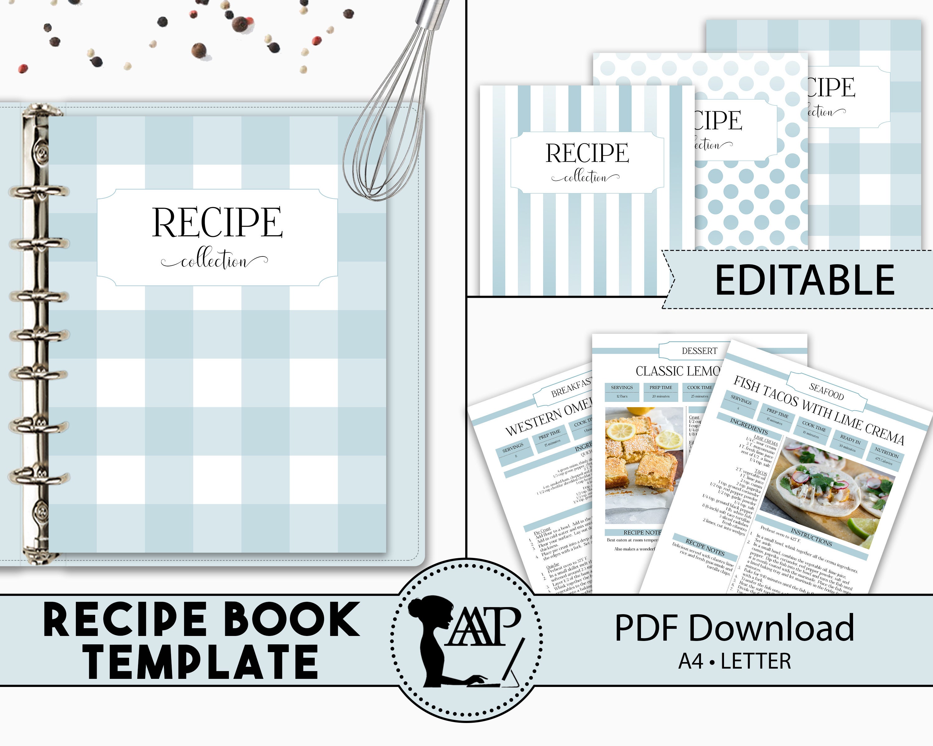 Free Printable Recipe Book Cover Templates
