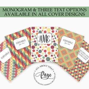 Editable Binder Covers and Spines, 3 Ring Notebook Cover, Editable ...