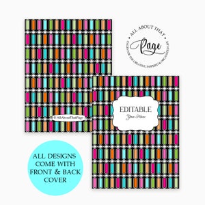 Editable Binder Covers and Spines, 3 Ring Notebook Cover, Editable ...