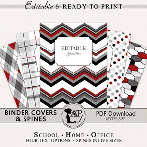Editable Binder Covers and Spines, 3 Ring Notebook Cover, Editable ...
