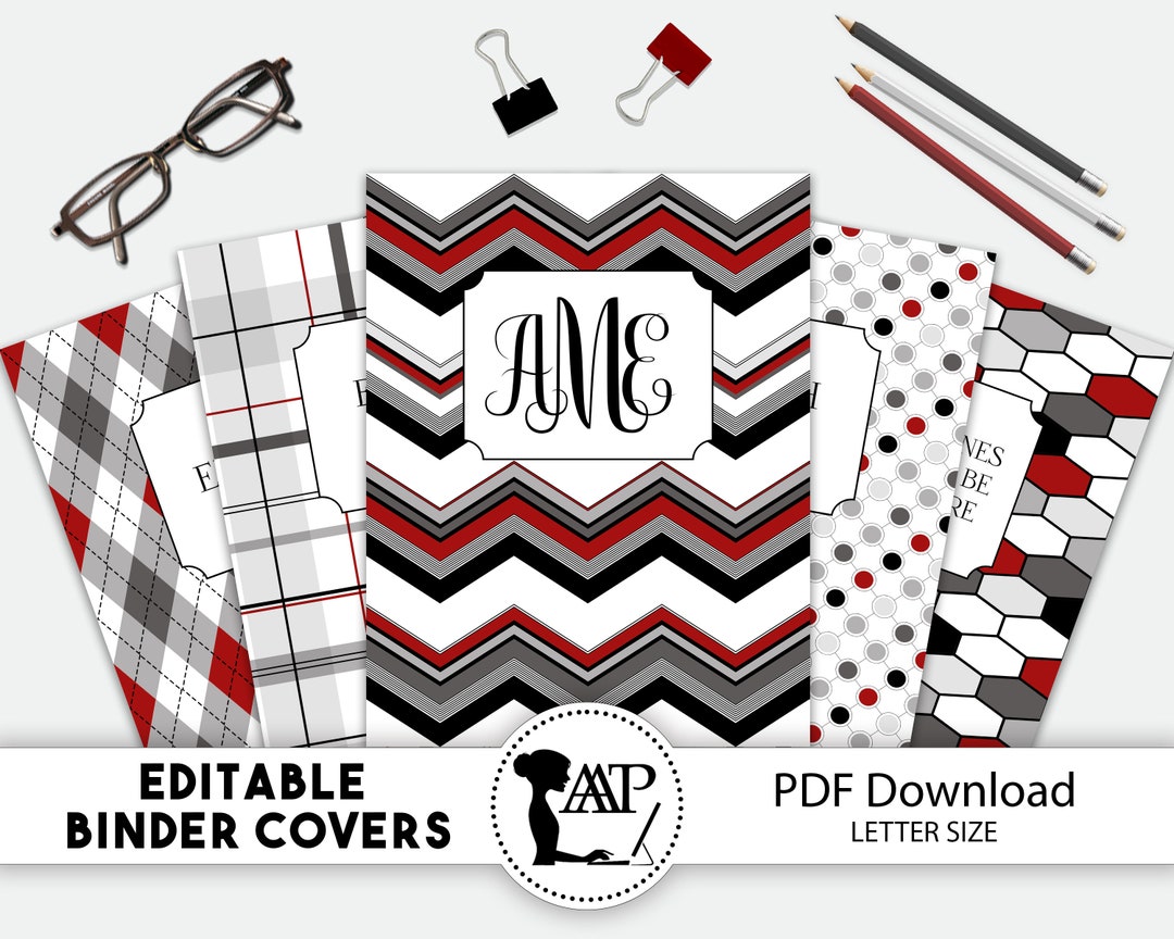 Editable Binder Covers and Spines, 3 Ring Notebook Cover, Editable ...