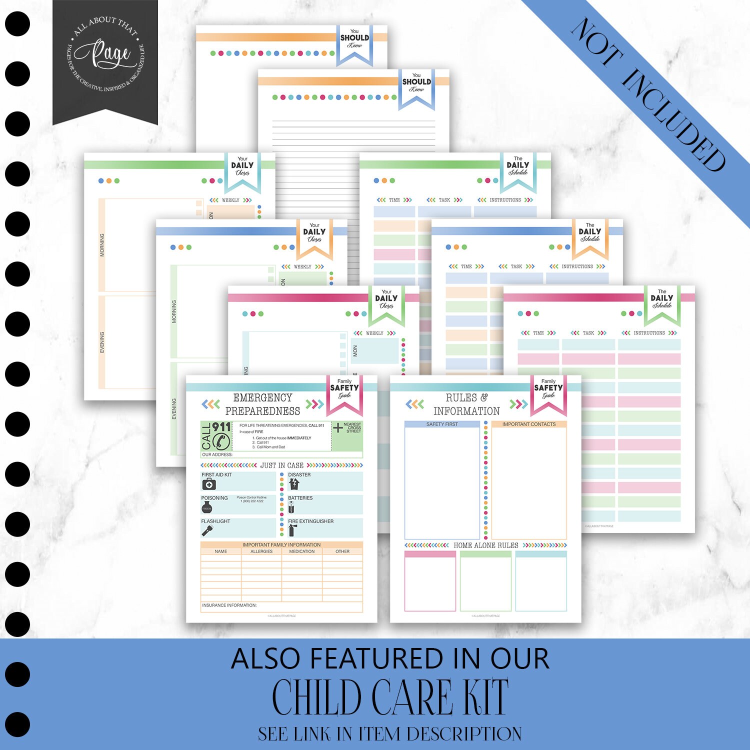 Editable Daily Schedule Template Family Routine Homeschool | Etsy