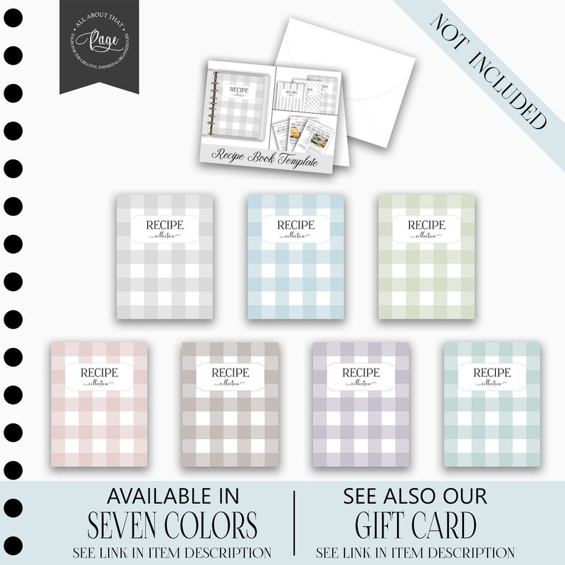 EDITABLE Recipe Book Template Personalized Cookbook | Etsy