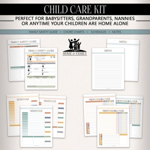 Editable Childcare Kit Printable | Babysitter Nanny Information Form ...