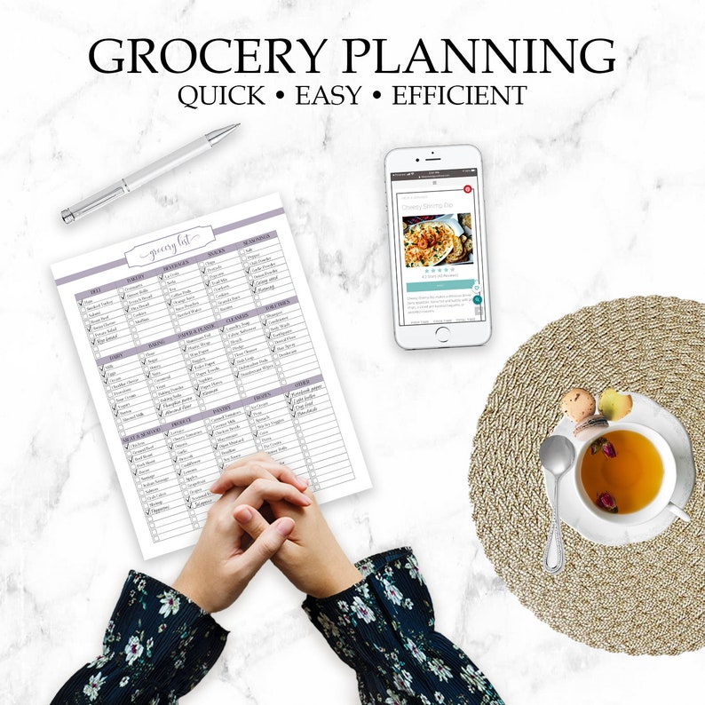 Editable Grocery List Template Shopping List Printable | Etsy