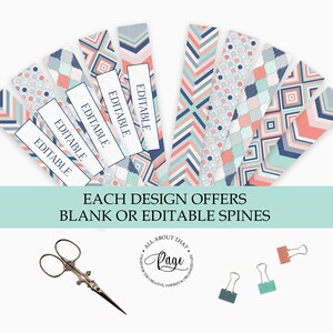 Editable Binder Covers and Spines, 3 Ring Notebook Cover, Editable ...