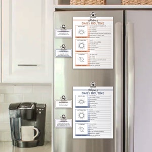 Editable Daily Schedule for Kids Printable Bundle Weekly Chore Chart ...