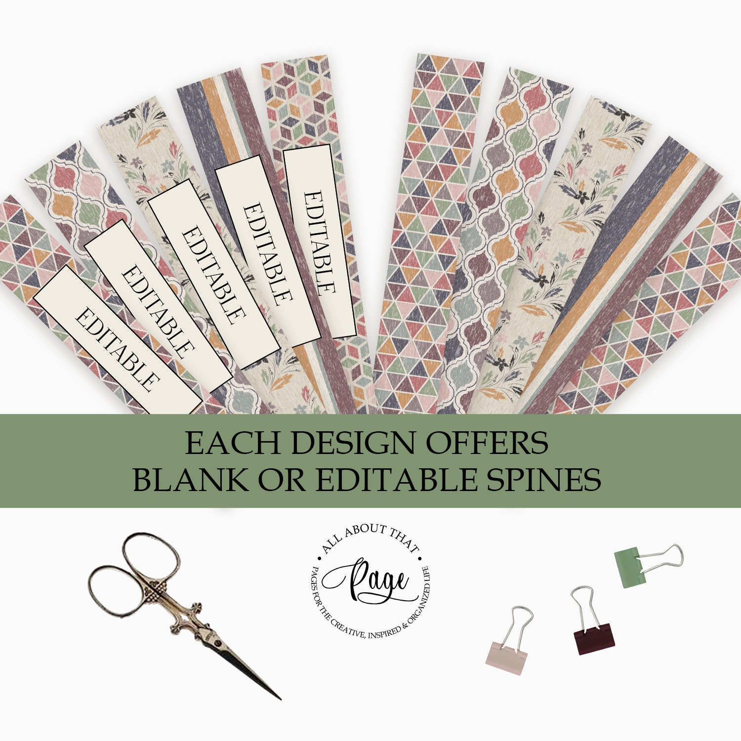 Editable Binder Covers and Spines 3 Ring Notebook Cover | Etsy