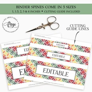 Editable Binder Covers and Spines, 3 Ring Notebook Cover, Editable ...