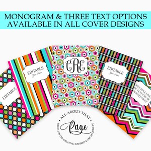 Editable Binder Covers and Spines, 3 Ring Notebook Cover, Editable ...