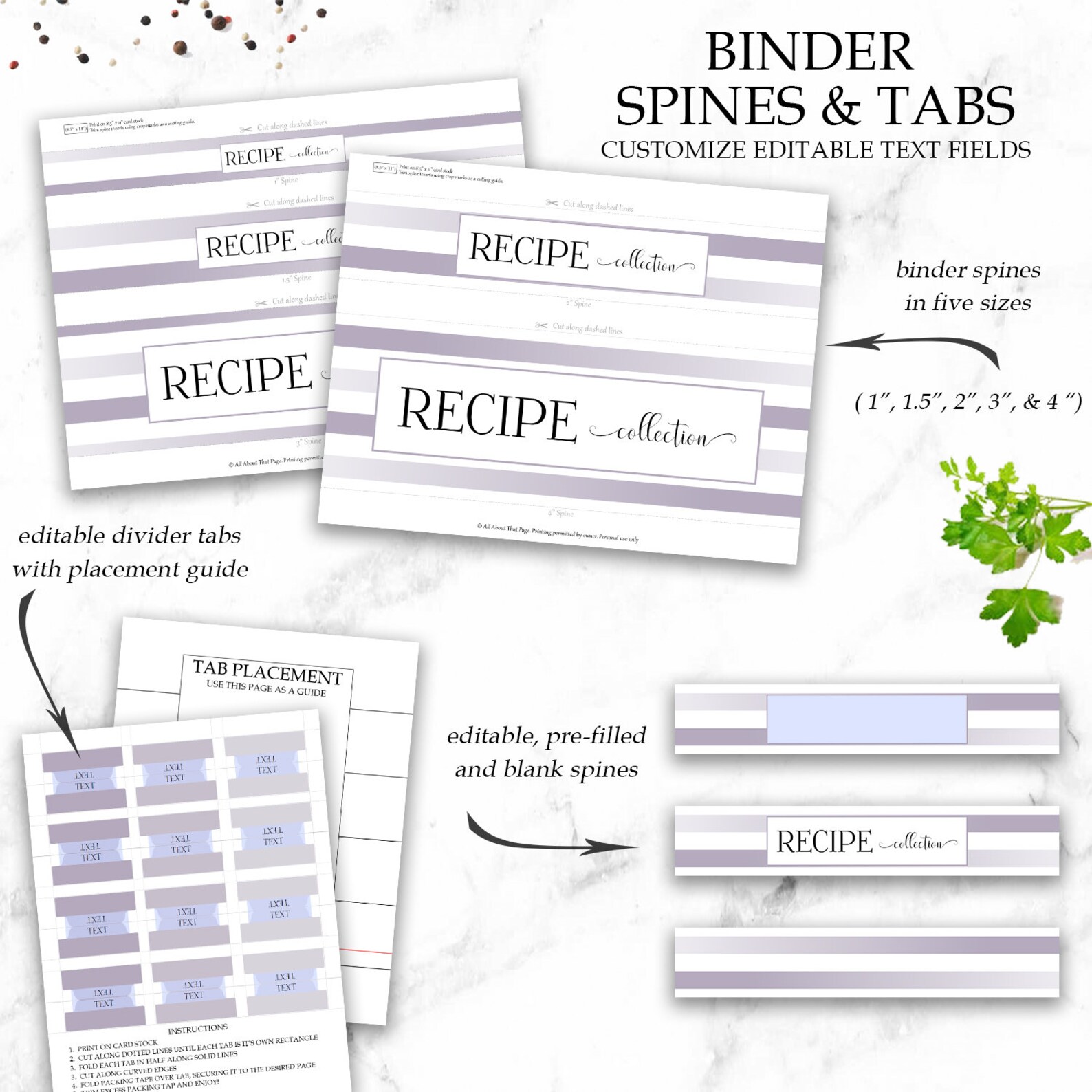 EDITABLE Recipe Book Template Personalized Cookbook | Etsy
