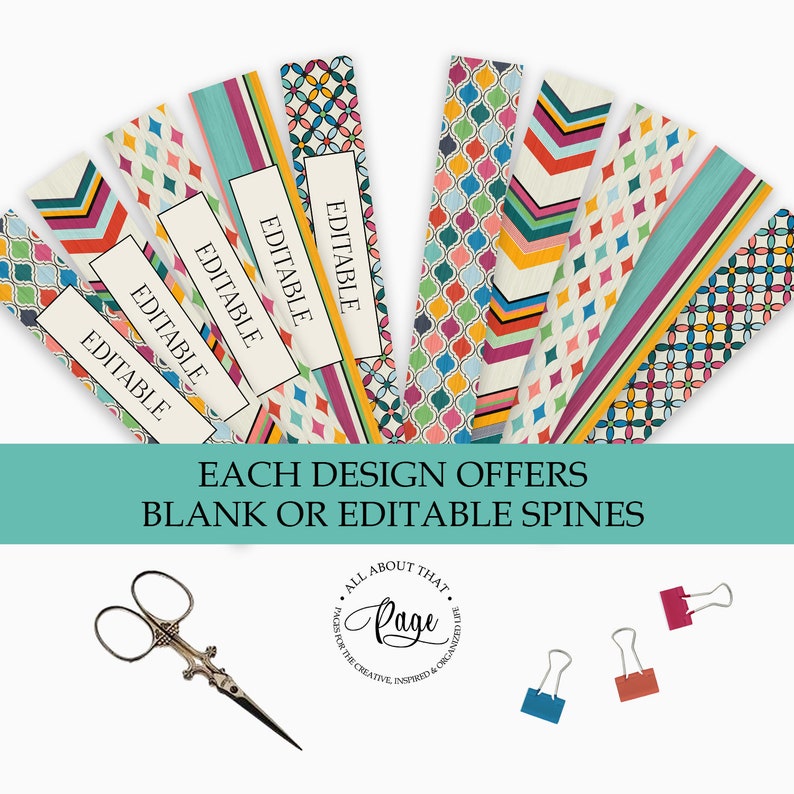 Editable Binder Covers and Spines 3 Ring Notebook Cover | Etsy