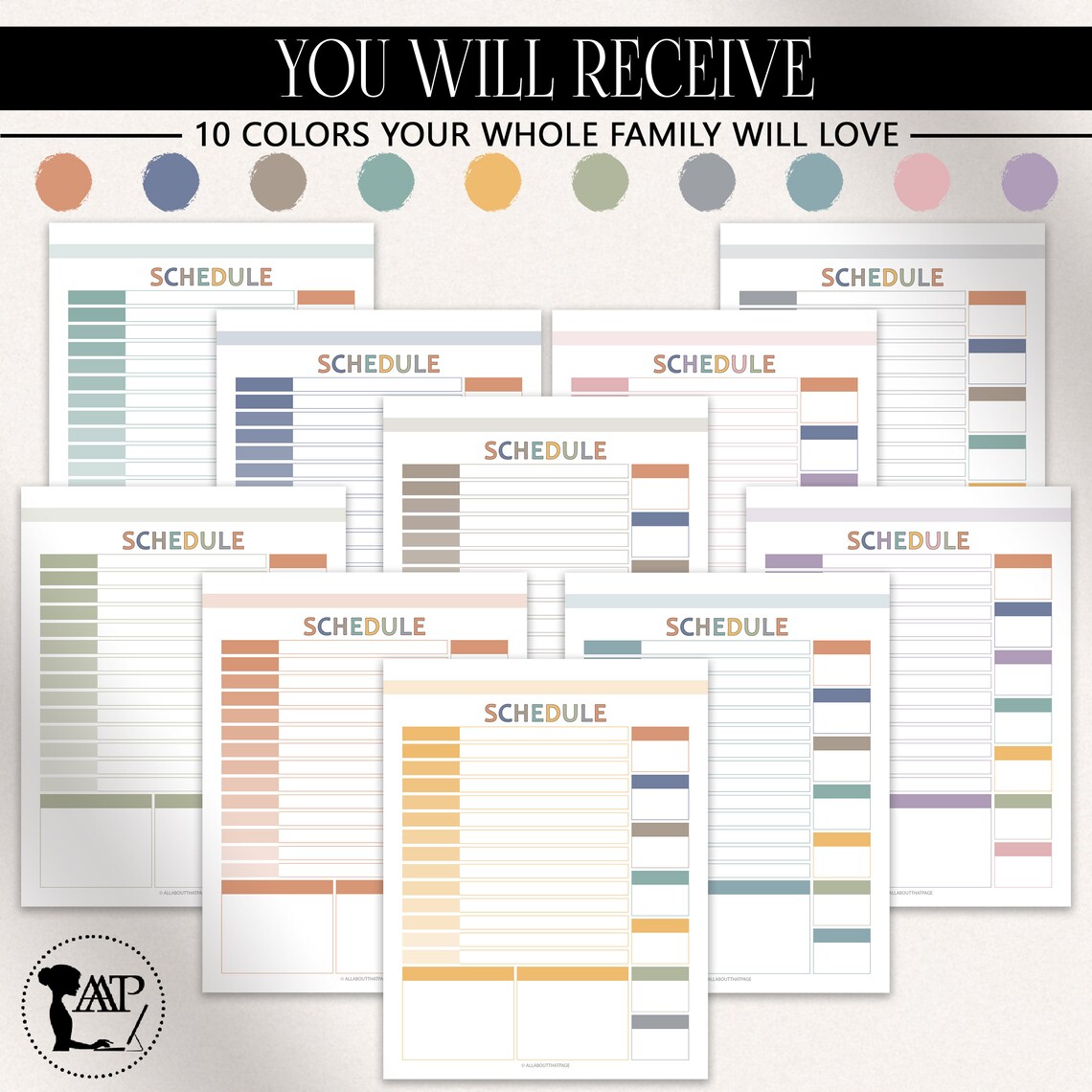 Editable Daily Schedule for Kids Printable Bundle | Weekly Chore Chart ...
