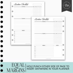 Routine Checklist Weekly Planner Printable Morning Evening | Etsy
