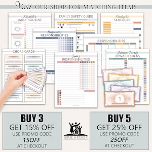 Editable Chore Cards for Kids Printable Cleaning Tasks Allowance System ...