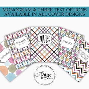 Editable Binder Covers and Spines, 3 Ring Notebook Cover, Editable ...