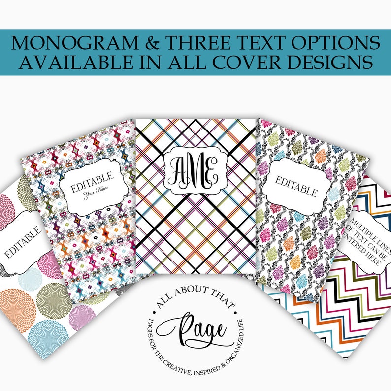 Editable Binder Covers and Spines, 3 Ring Notebook Cover, Editable ...