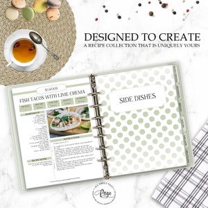 EDITABLE Recipe Book Template, Personalized Cookbook Printable, Family ...