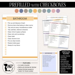 Editable Family Cleaning Cards Printable | Kids Instructions ...