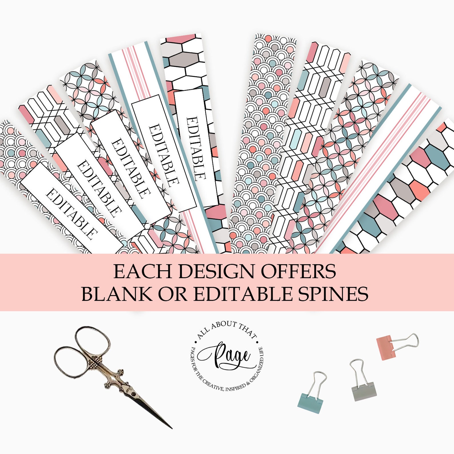 Editable Binder Covers and Spines 3 Ring Notebook Cover - Etsy