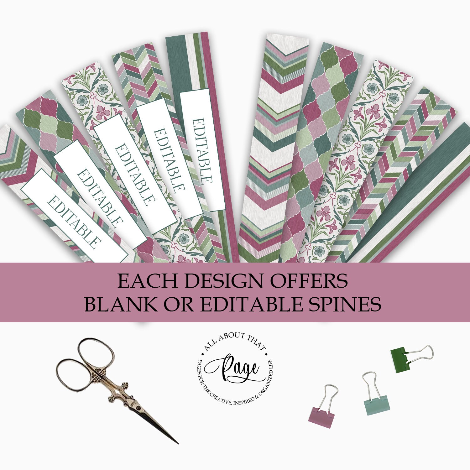 Editable Binder Covers and Spines 3 Ring Notebook Cover - Etsy