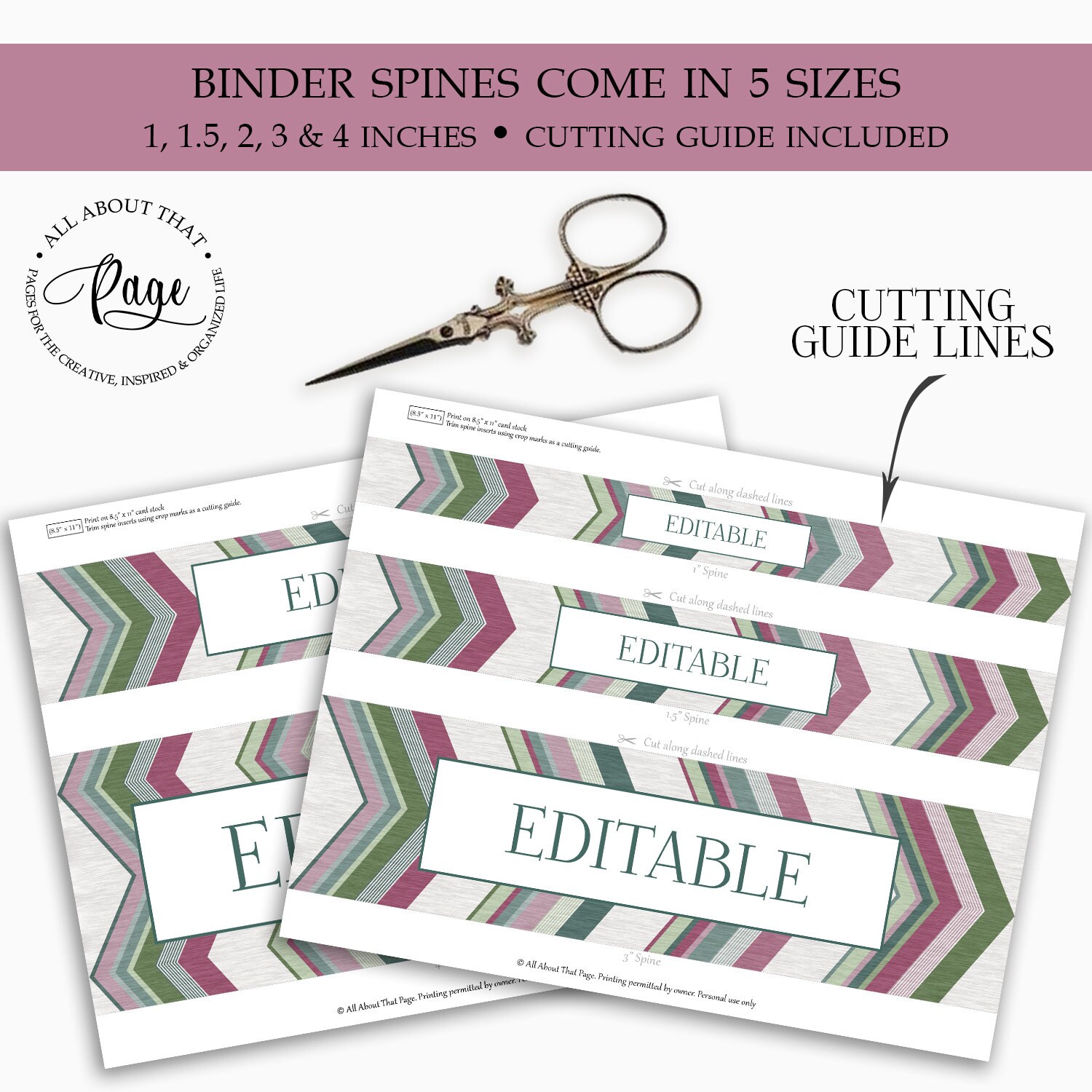 Editable Binder Covers and Spines 3 Ring Notebook Cover - Etsy