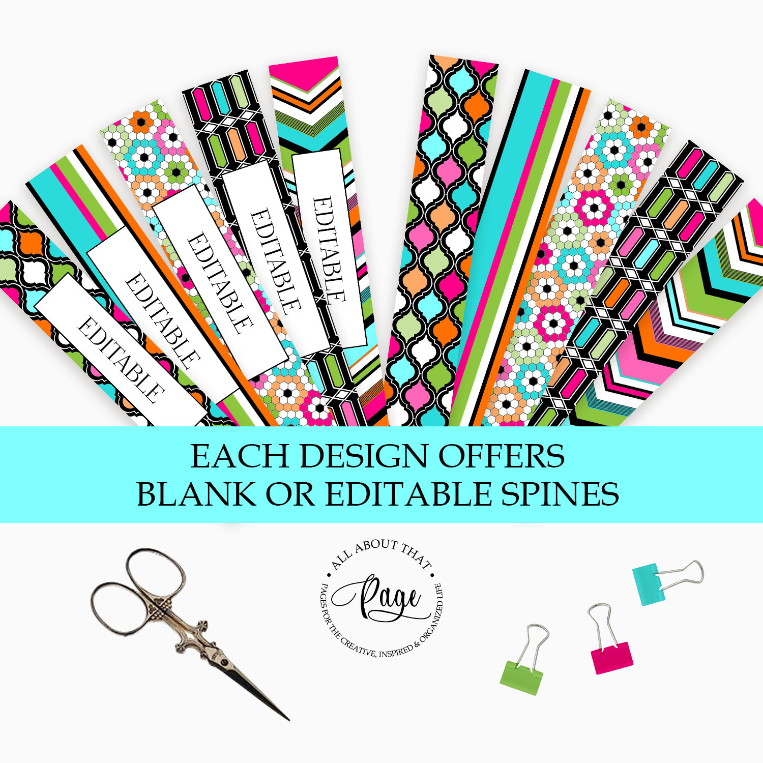 Editable Binder Covers and Spines, 3 Ring Notebook Cover, Editable ...