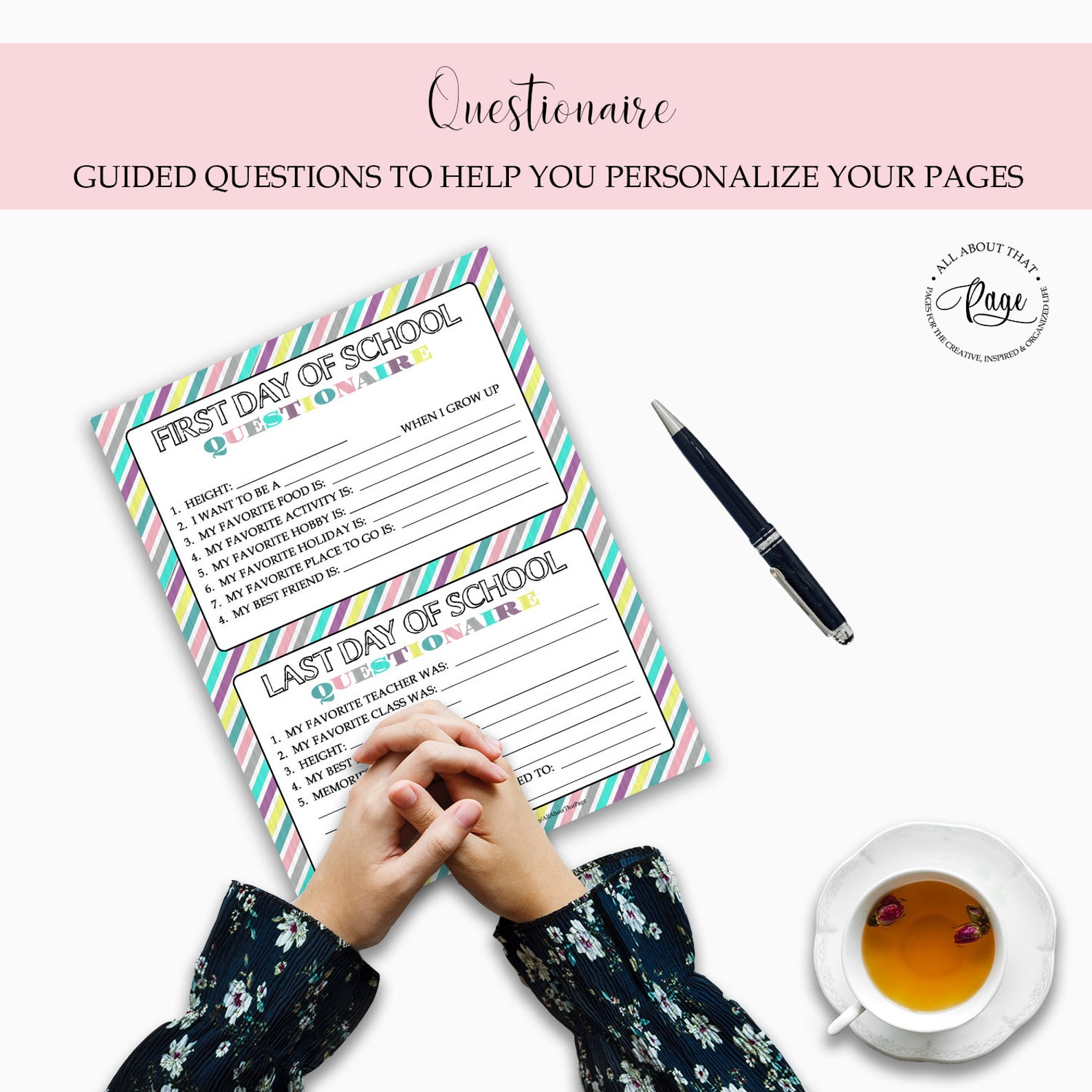 Editable School Memory Book Box Kit Girls First Day of | Etsy