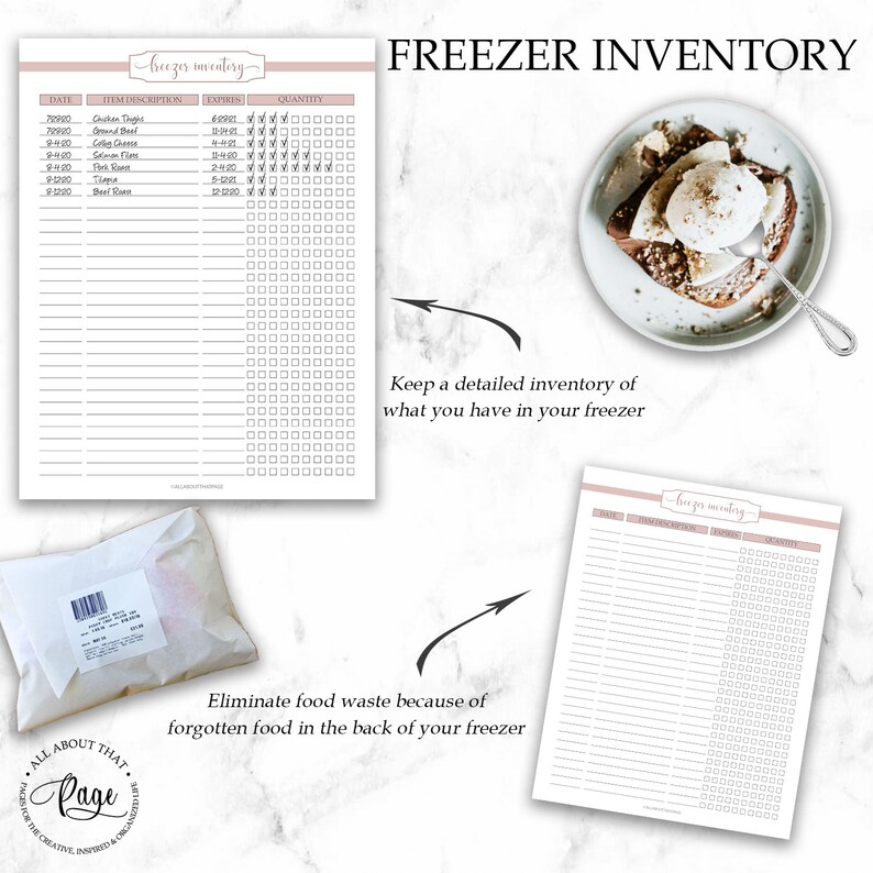 Kitchen Inventory Printable Fridge Freezer and Pantry - Etsy