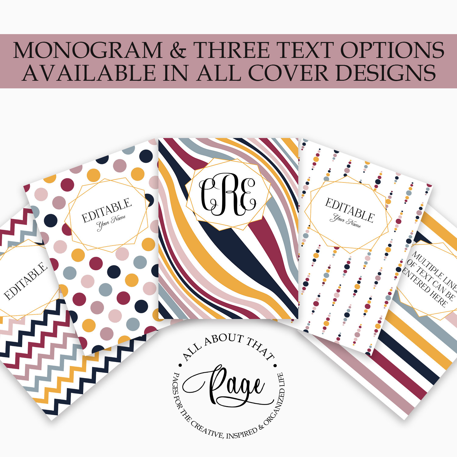 Editable Binder Covers and Spines, 3 Ring Notebook Cover, Editable ...