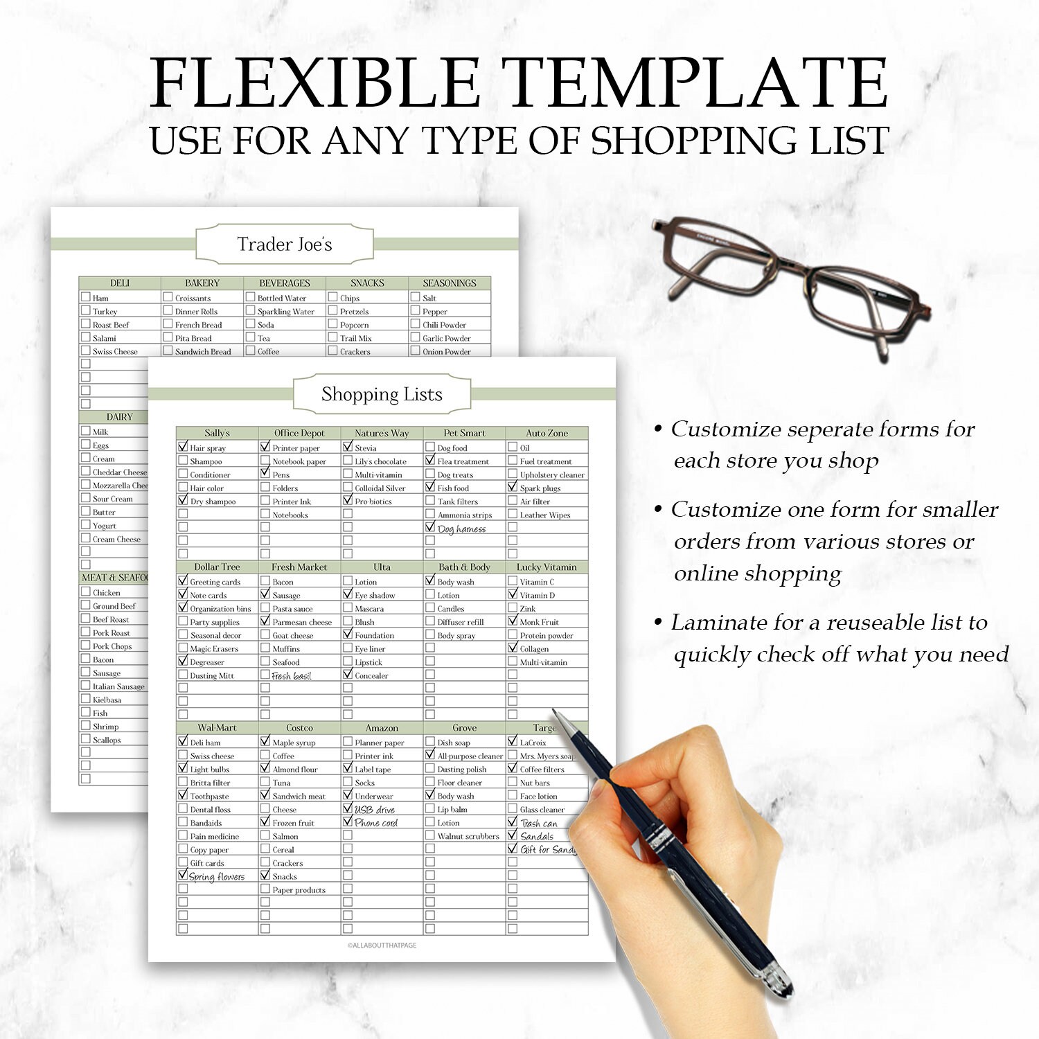 Office Shopping List Template