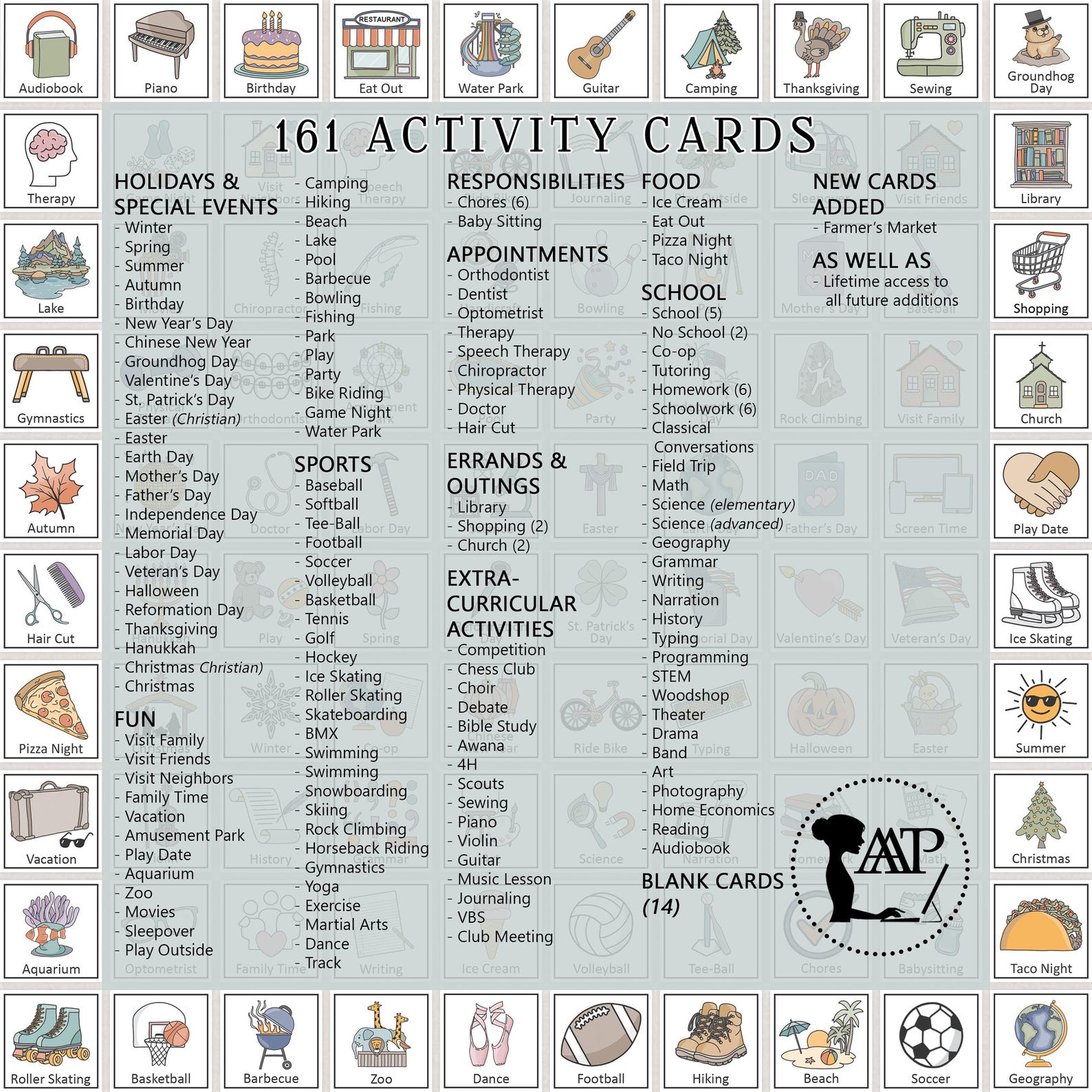 Week at a Glance Kids Calendar With Pictures Printable | Visual Weekly ...