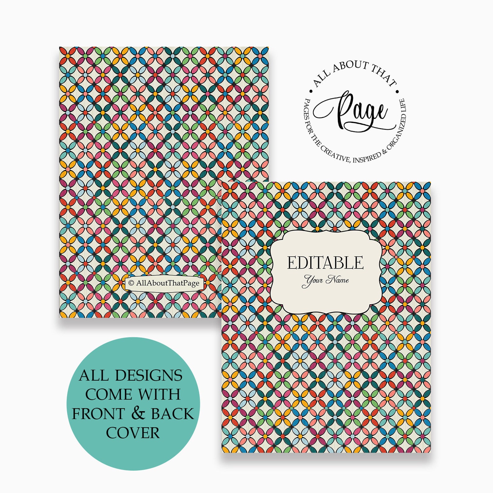 Editable Binder Covers and Spines 3 Ring Notebook Cover | Etsy