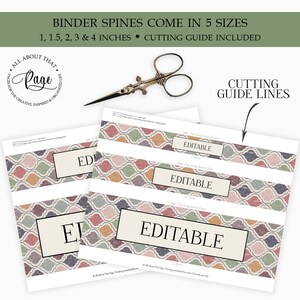 Editable Binder Covers and Spines, 3 Ring Notebook Cover, Editable ...