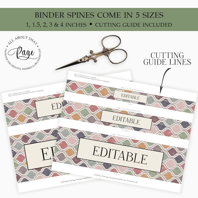 Editable Binder Covers and Spines, 3 Ring Notebook Cover, Editable ...