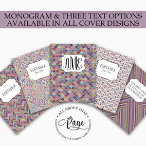 Editable Binder Covers and Spines, 3 Ring Notebook Cover, Editable ...