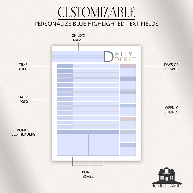 Editable Daily Schedule for Kids Printable Bundle Weekly - Etsy