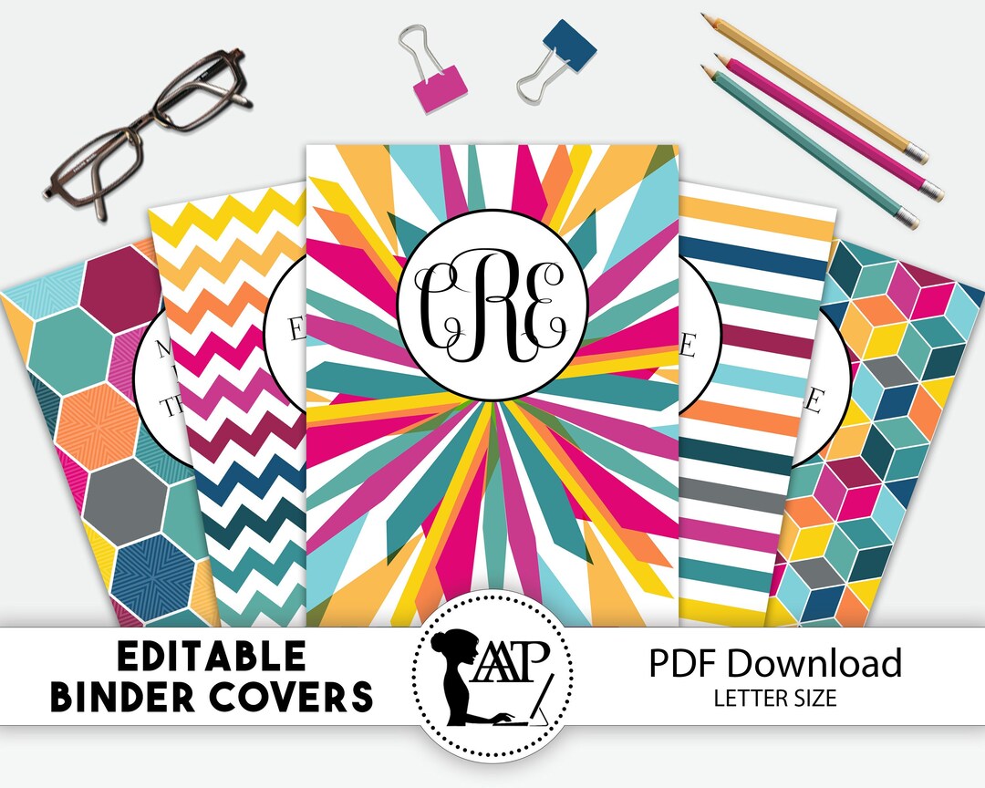Editable Binder Covers and Spines, 3 Ring Notebook Cover, Editable ...