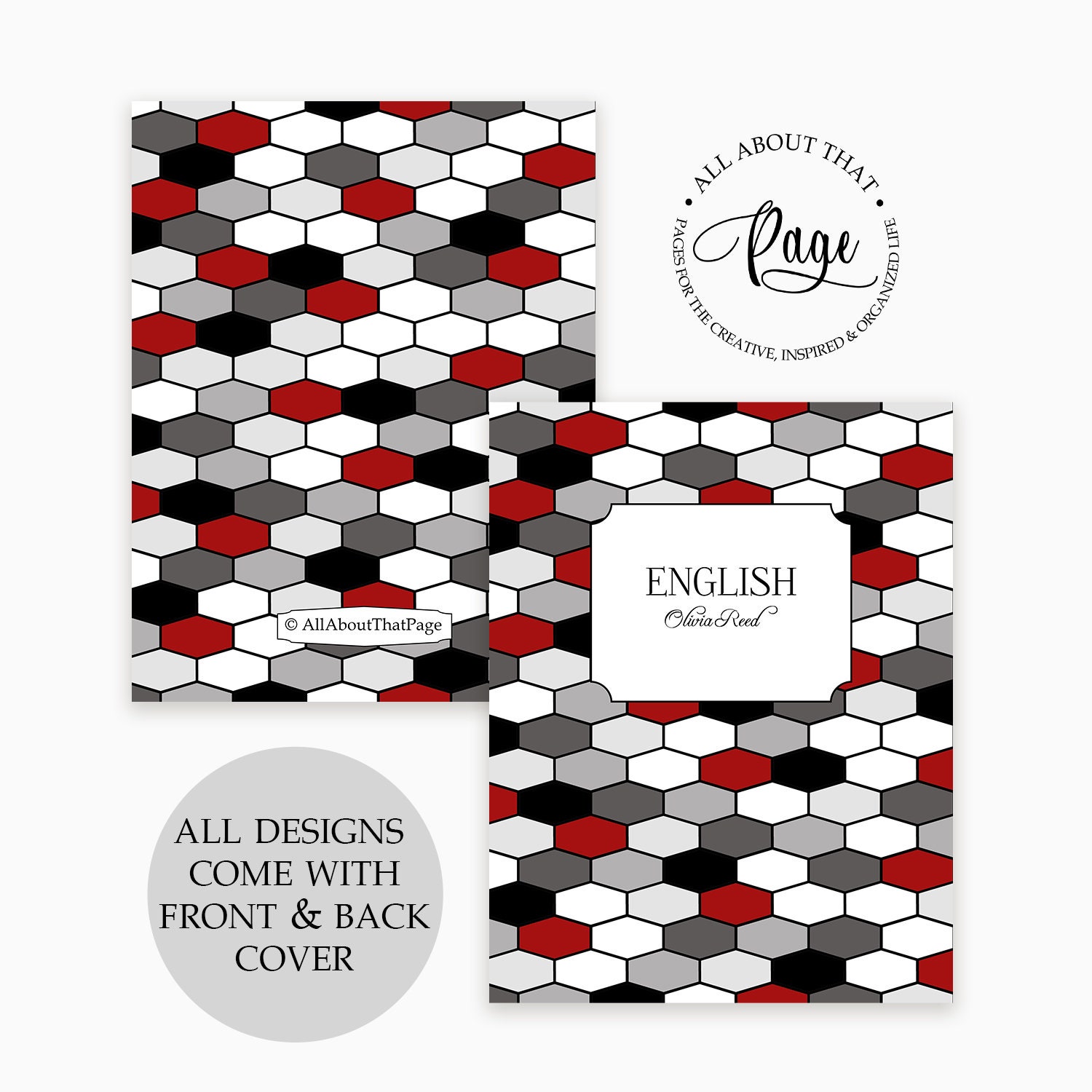 Editable Binder Covers and Spines 3 Ring Notebook Cover | Etsy