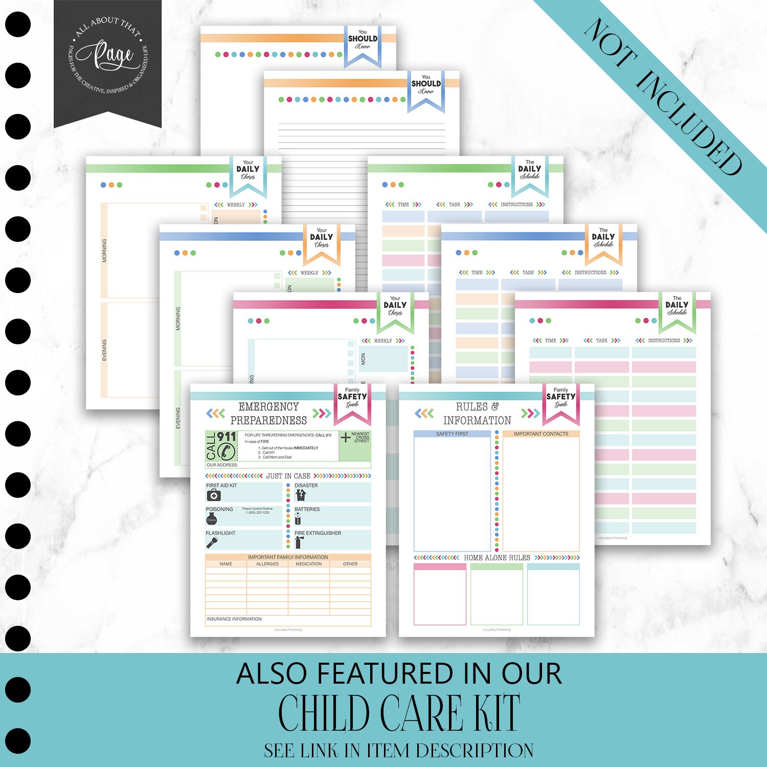 Family Safety Guide, Editable Emergency Preparedness Printable, Rules ...