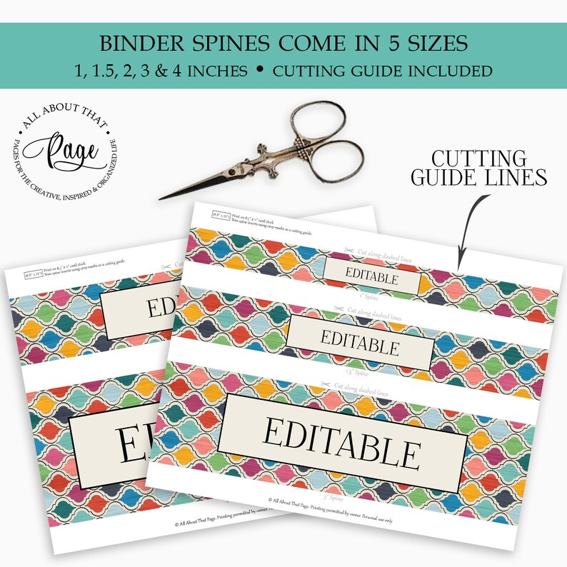 Editable Binder Covers and Spines, 3 Ring Notebook Cover, Editable ...