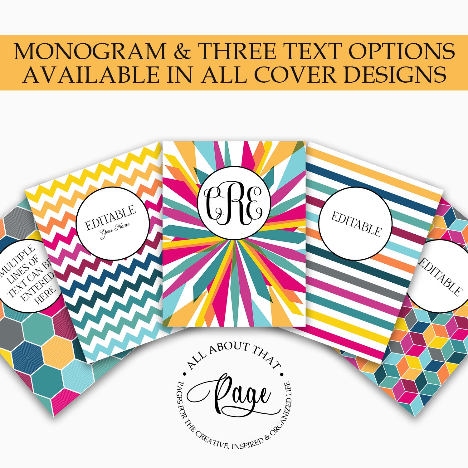 Editable Binder Covers and Spines, 3 Ring Notebook Cover, Editable ...