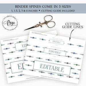 Editable Binder Covers and Spines, 3 Ring Notebook Cover, Editable ...