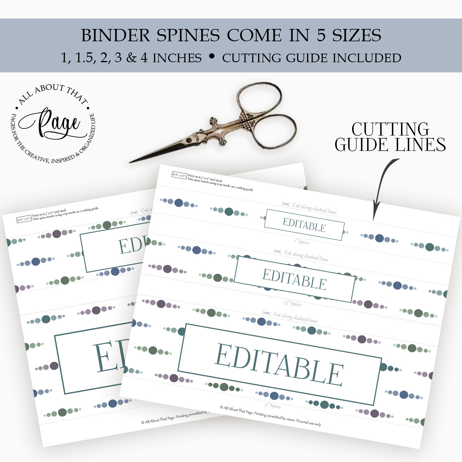 Editable Binder Covers and Spines, 3 Ring Notebook Cover, Editable ...