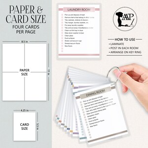 Editable Family Cleaning Cards Printable | Kids Instructions ...