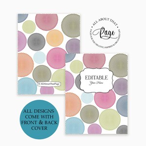 Editable Binder Covers and Spines, 3 Ring Notebook Cover, Editable ...